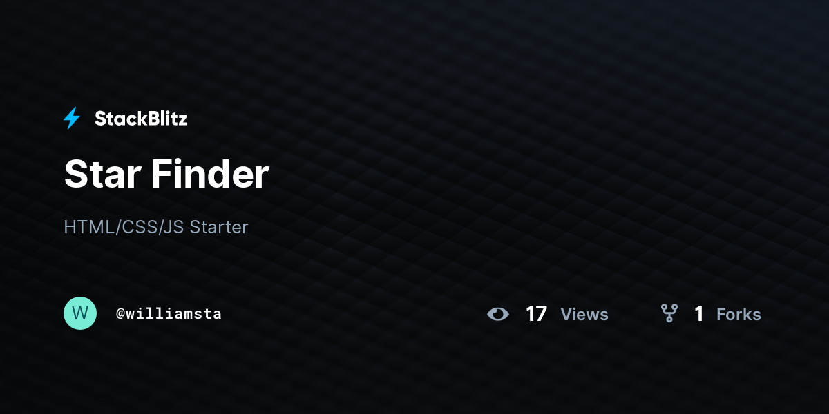 Star Finder - StackBlitz
