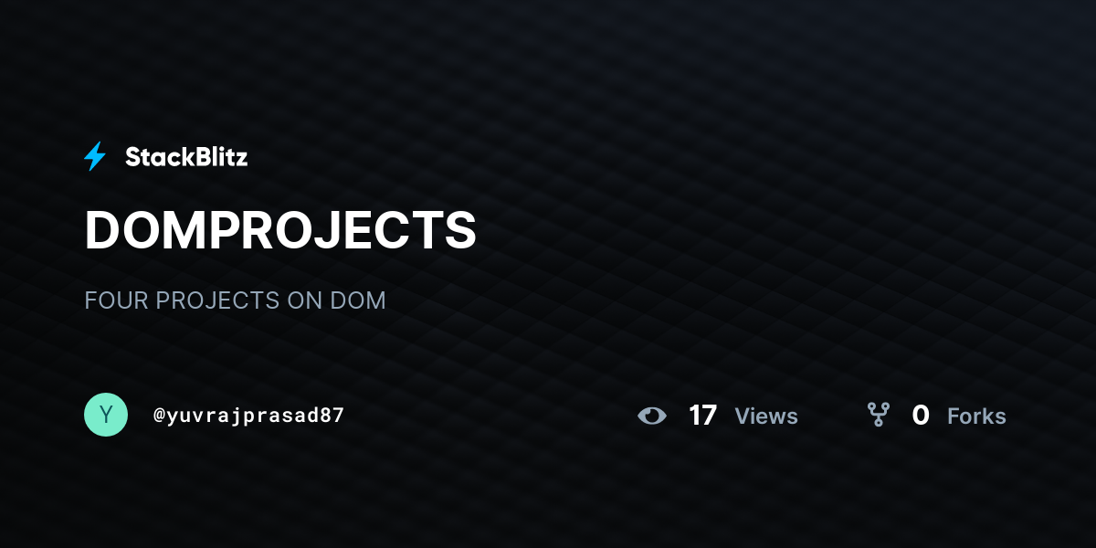 DOMPROJECTS - StackBlitz