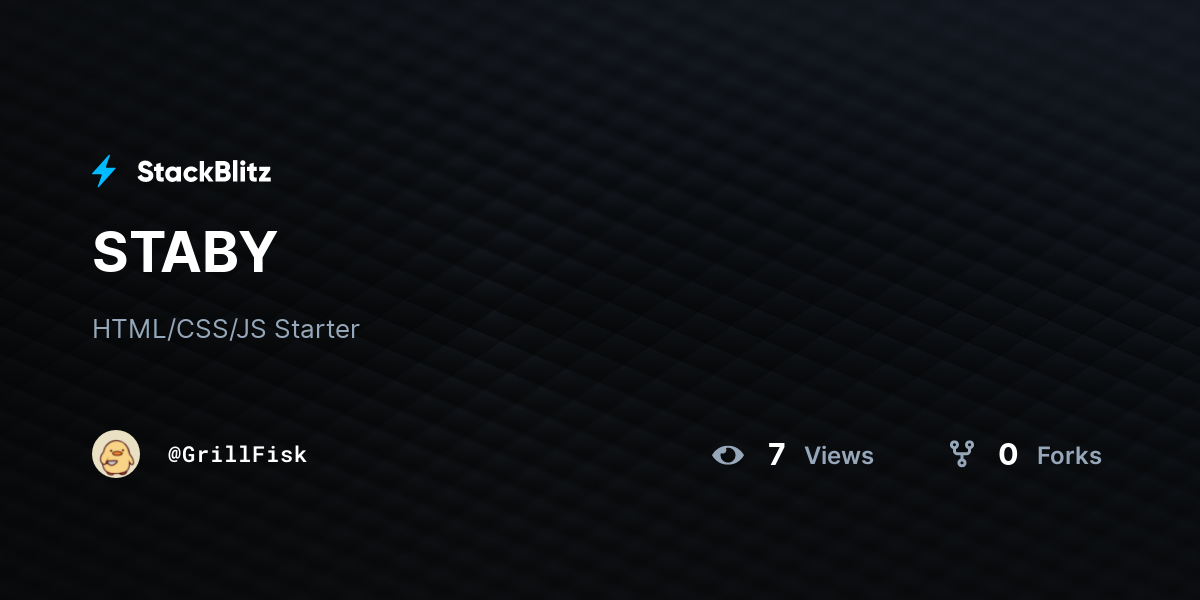 STABY - StackBlitz