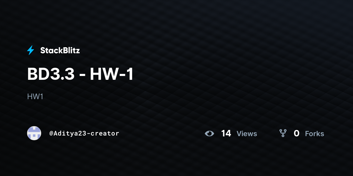 BD3.3 - HW-1 - StackBlitz