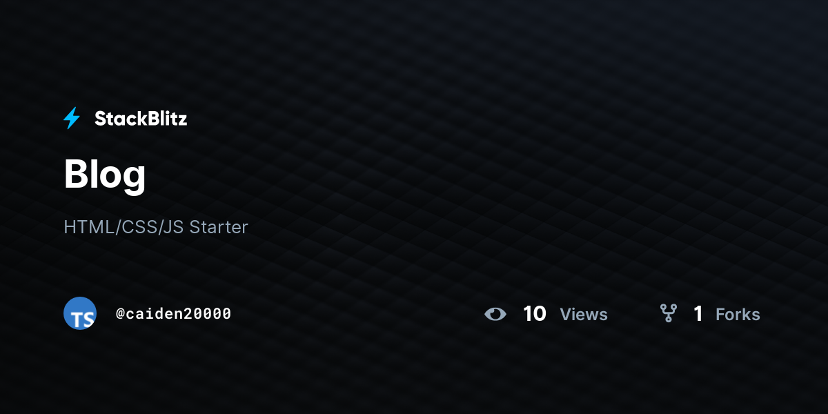 Blog - StackBlitz