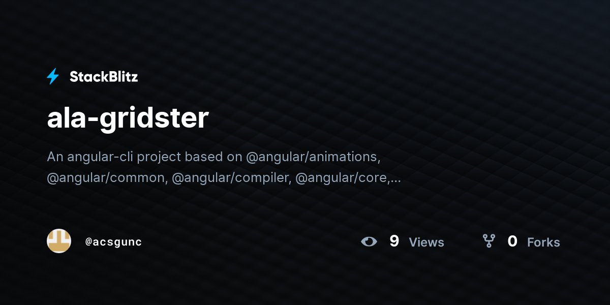 ala-gridster - StackBlitz