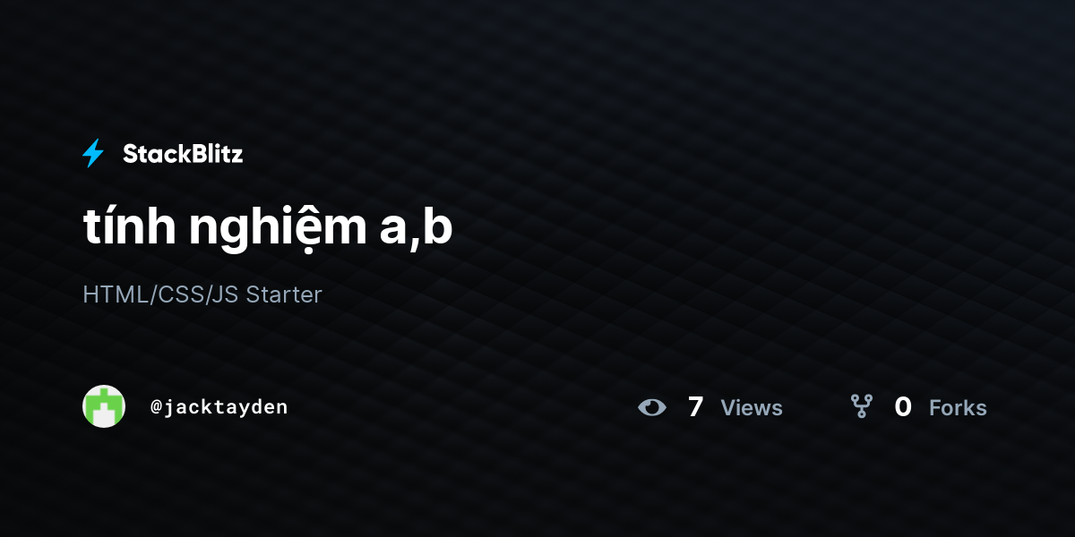 tính nghiệm a,b - StackBlitz