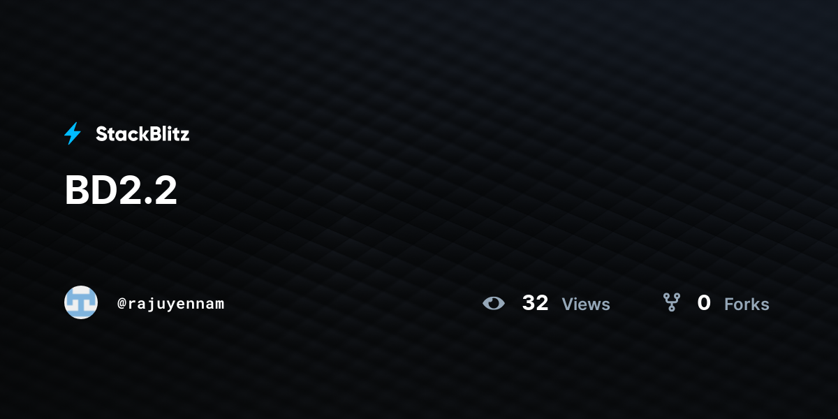 Bd2 2 Stackblitz