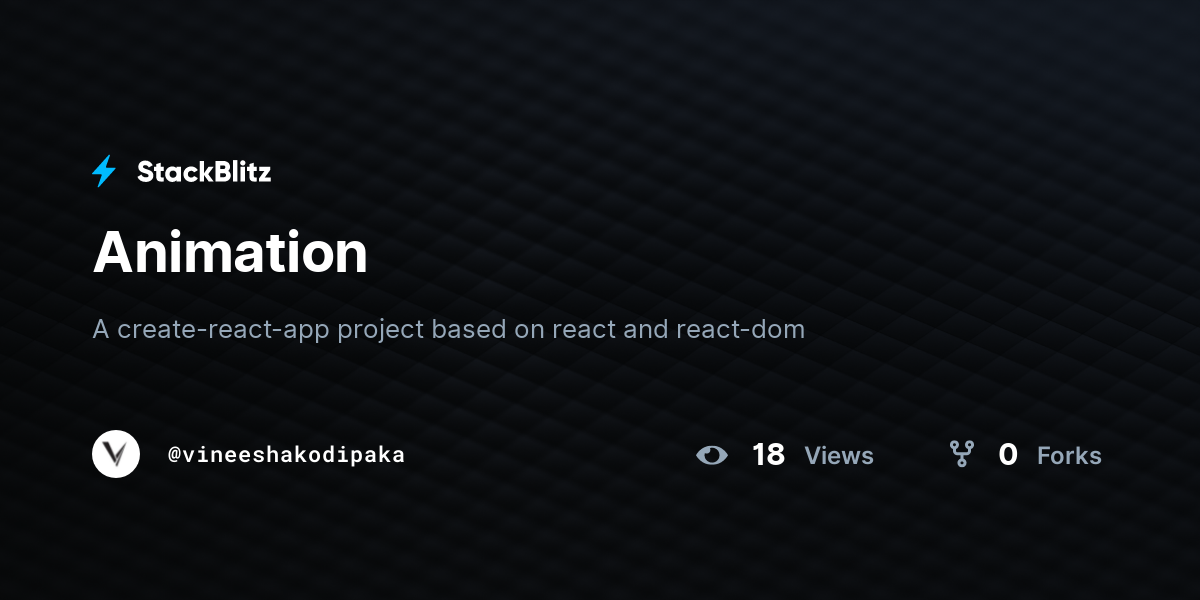 Animation - StackBlitz