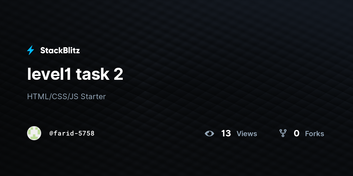 level1 task 2 - StackBlitz