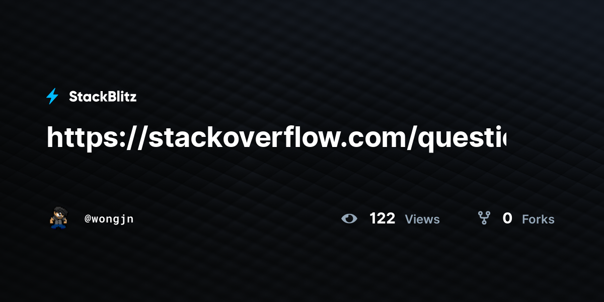 https://stackoverflow.com/questions/76815242 - StackBlitz https://stackoverflow.com/questions/76815242 - StackBlitz