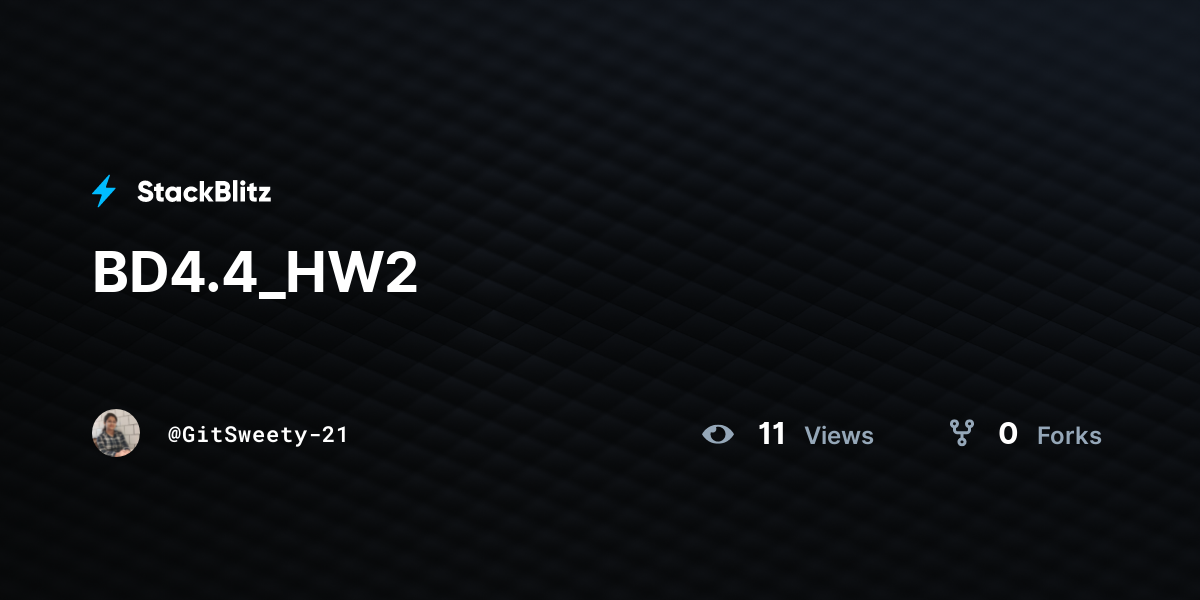 Bd4 4 Hw2 Stackblitz