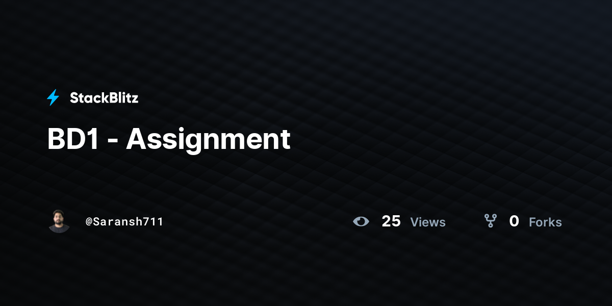 BD1 - Assignment - StackBlitz