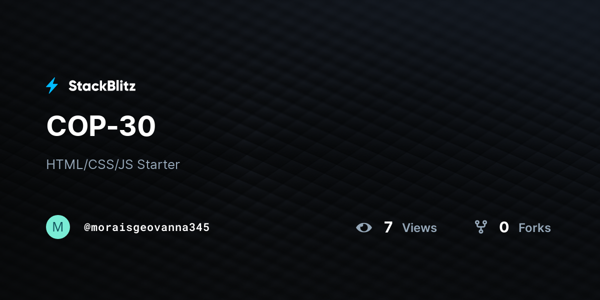 COP-30 - StackBlitz