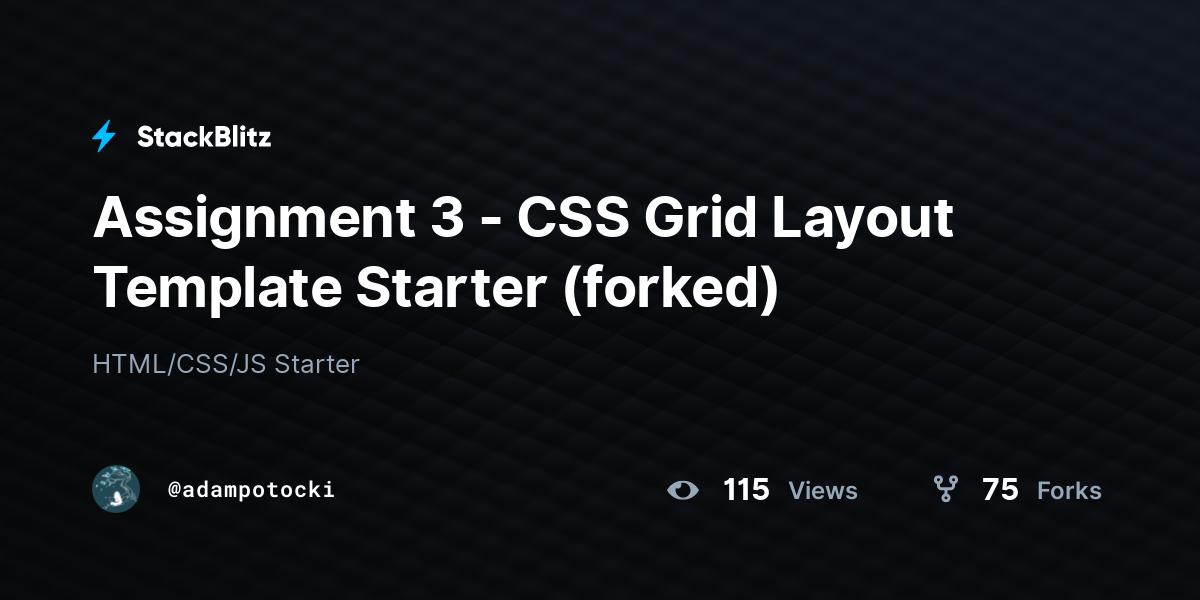 Assignment 3 - CSS Grid Layout Template Starter (forked) - StackBlitz