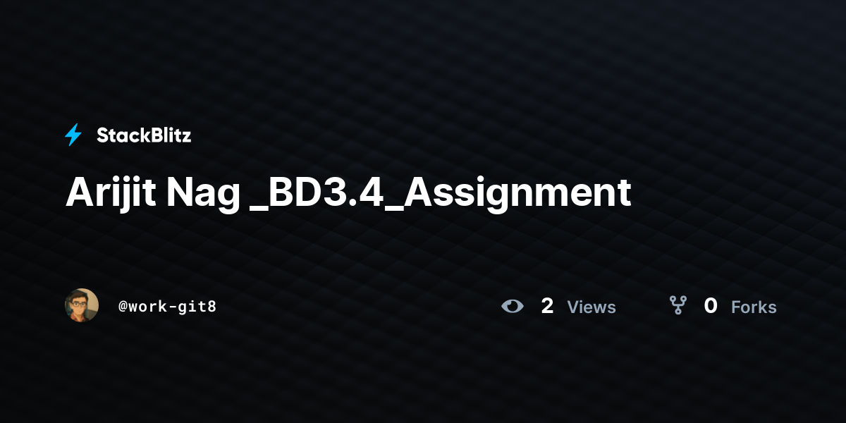 Arijit Nag _BD3.4_Assignment - StackBlitz