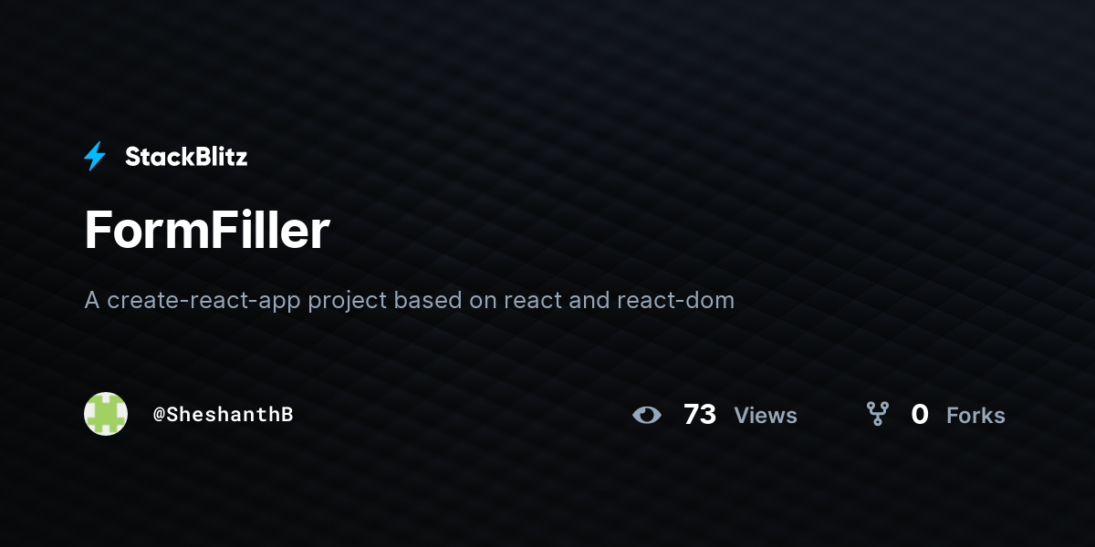 FormFiller - StackBlitz