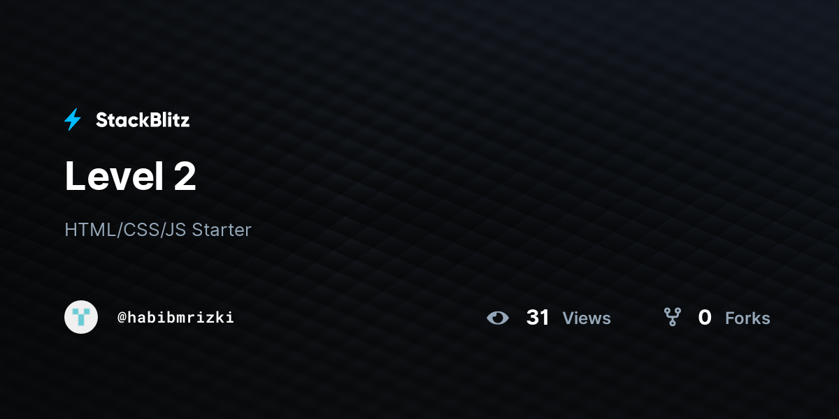 Level 2 - StackBlitz