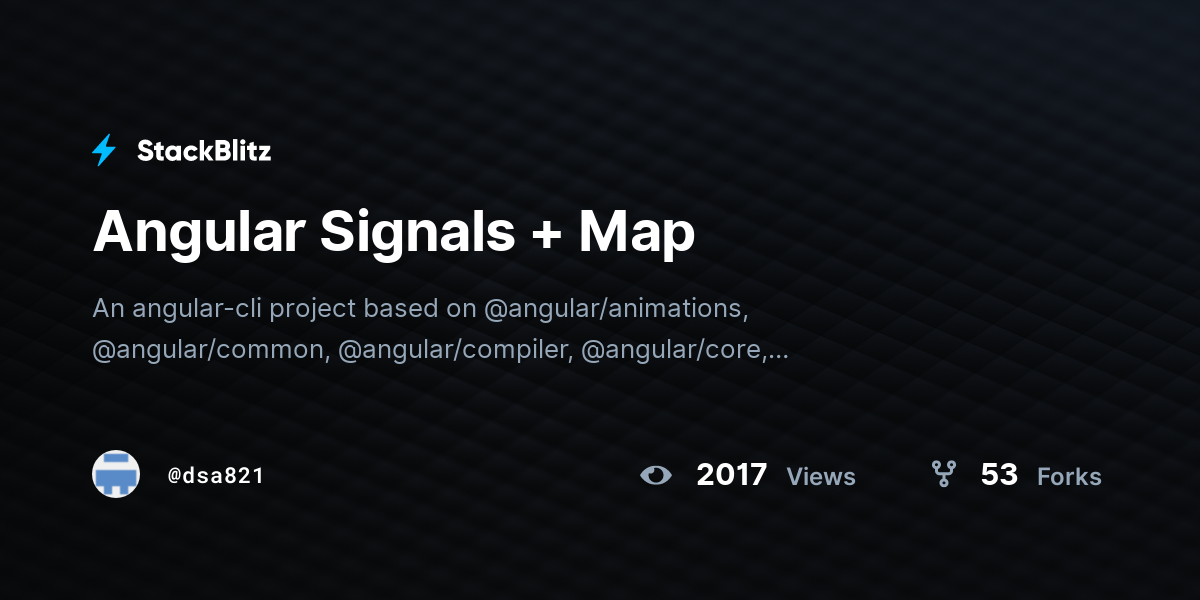 Angular Signals + Map - StackBlitz
