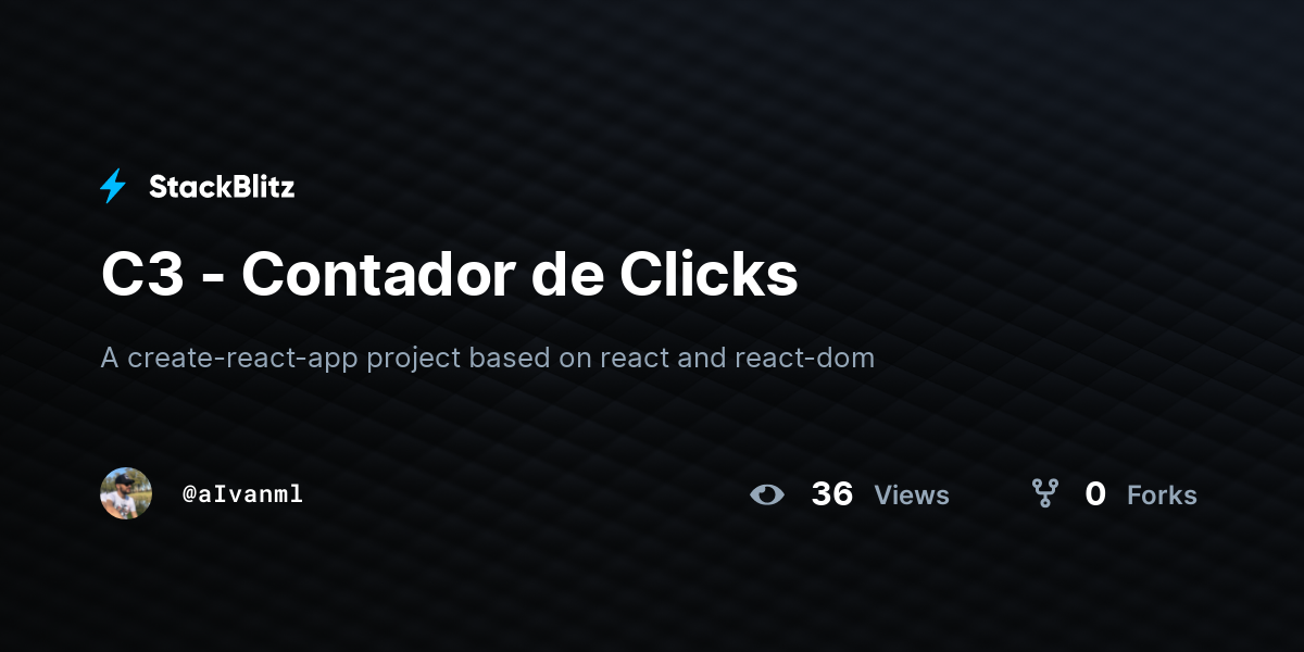 C3 - Contador de Clicks - StackBlitz