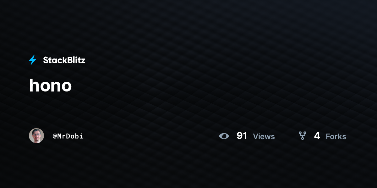 hono - StackBlitz