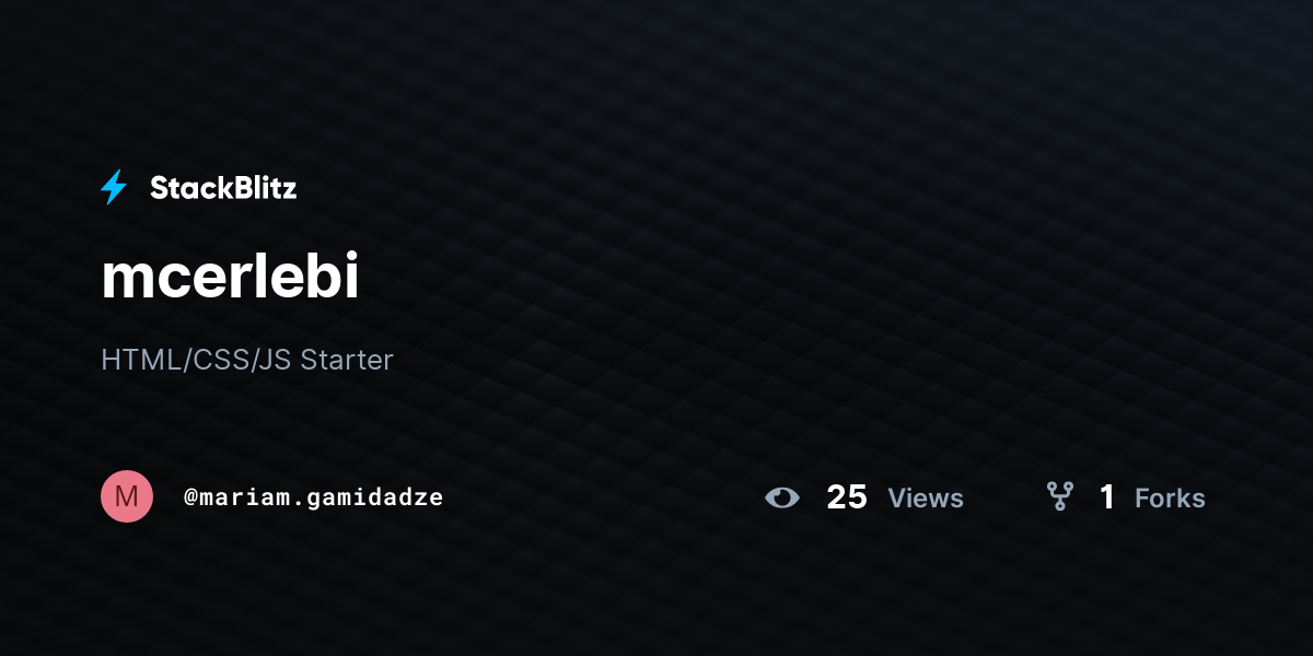 mcerlebi - StackBlitz