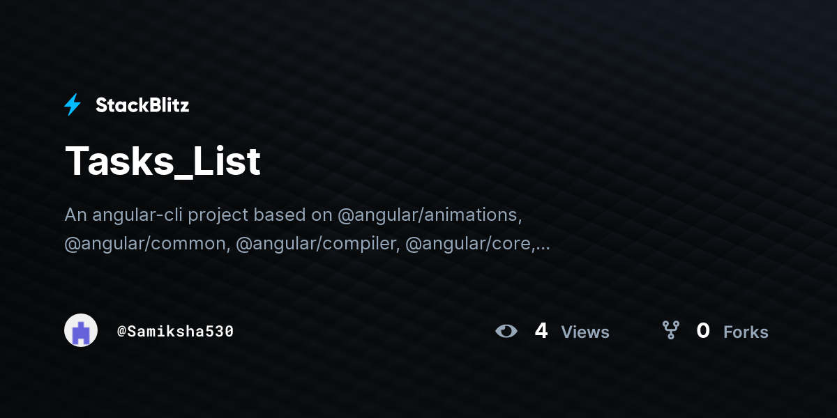 Tasks_List - StackBlitz