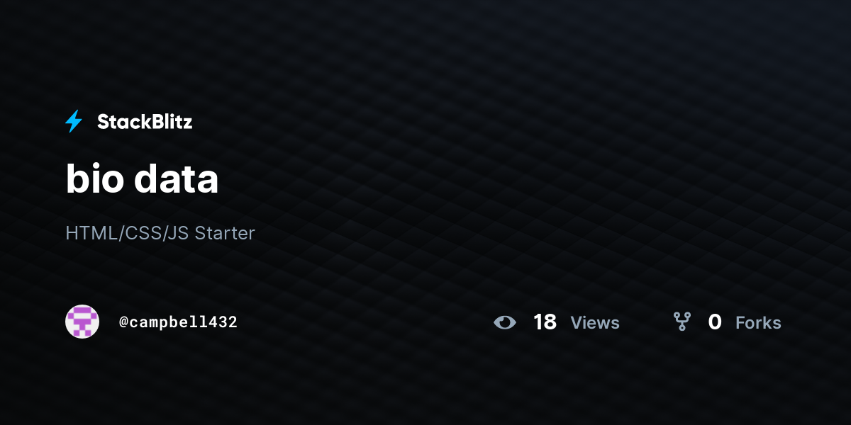 bio data - StackBlitz