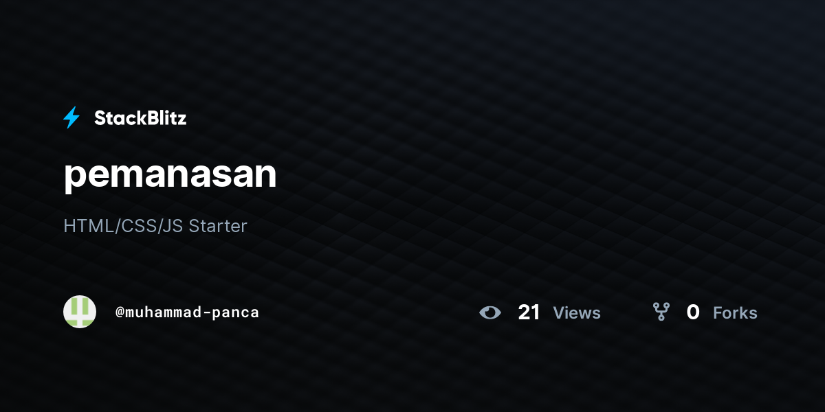 pemanasan - StackBlitz