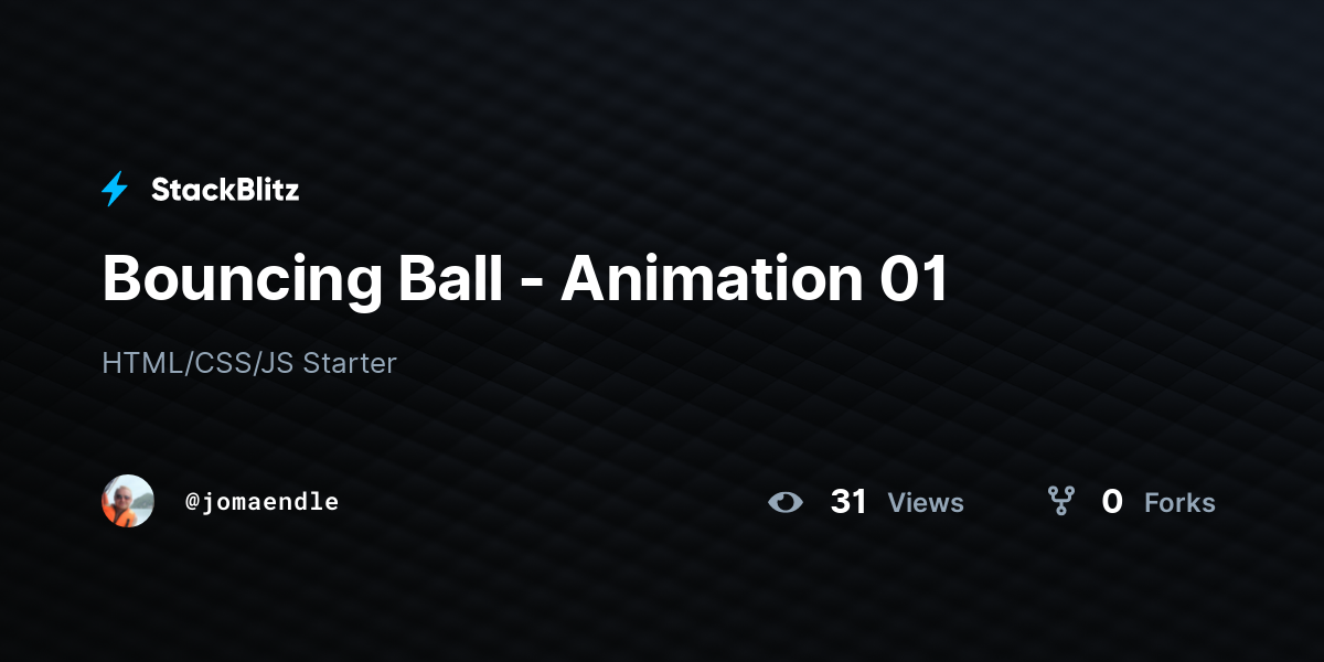 Bouncing Ball - Animation 01 - StackBlitz