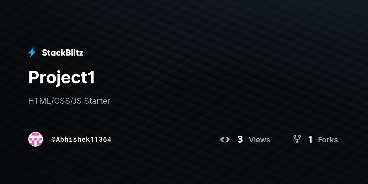 Project1 - StackBlitz