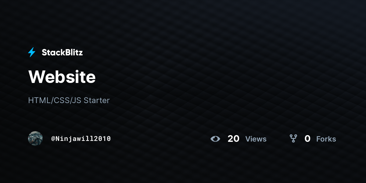 Website - StackBlitz