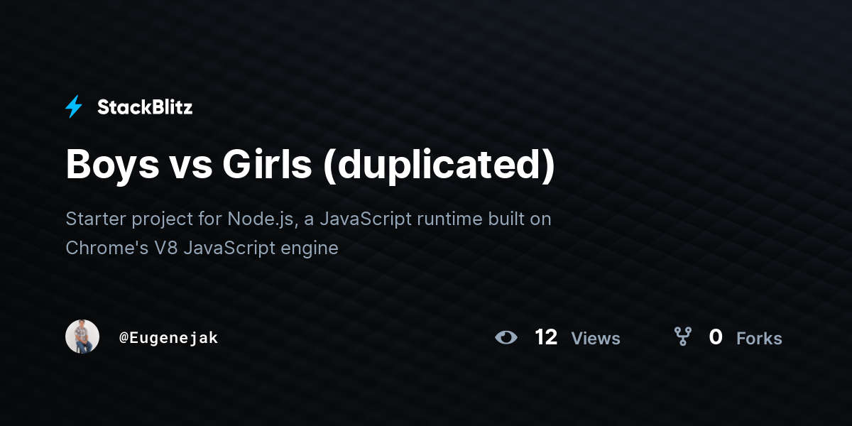 Boys vs Girls (duplicated) - StackBlitz