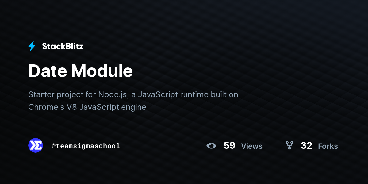 Date Module - StackBlitz