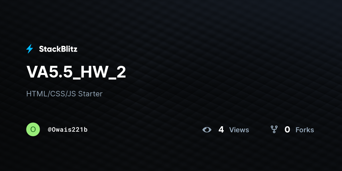 Va5 5 Hw 2 Stackblitz