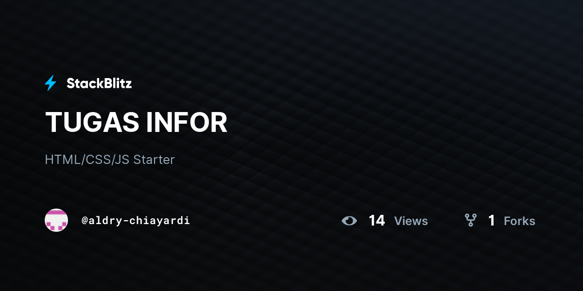 TUGAS INFOR - StackBlitz