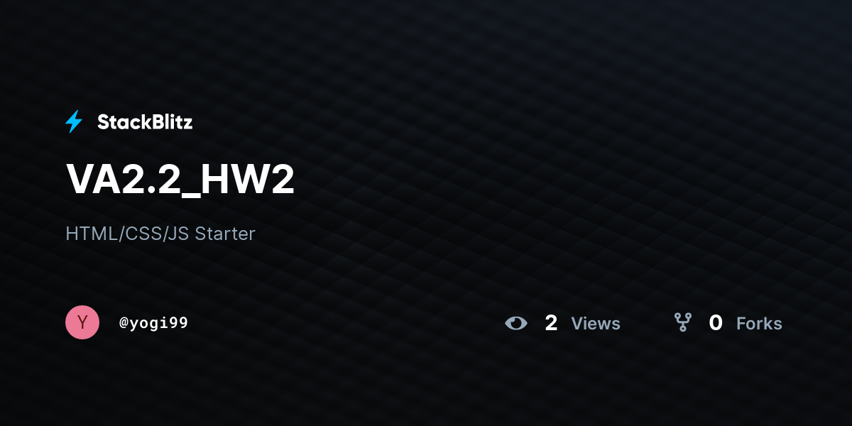 Va2 2 Hw2 Stackblitz