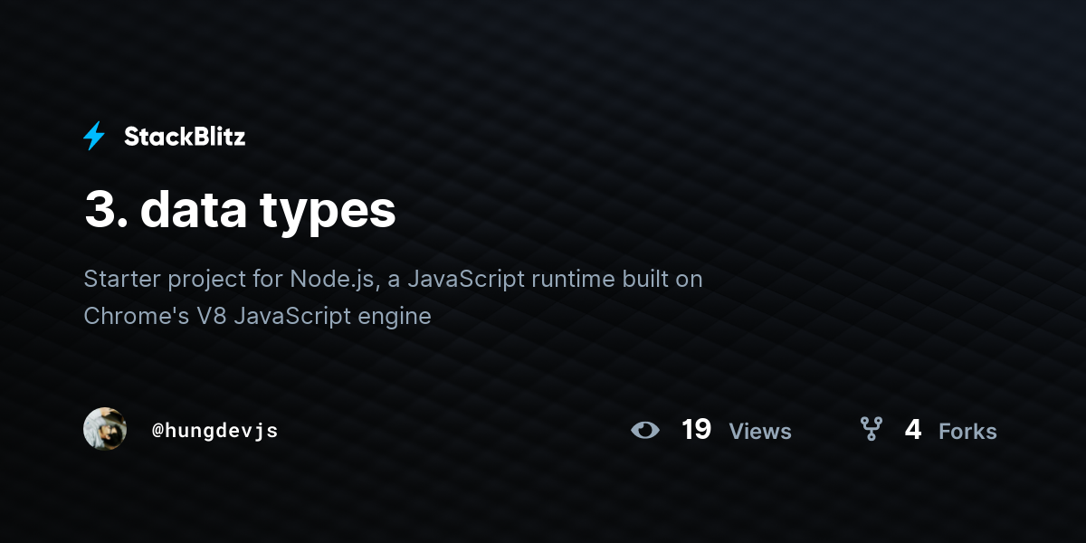 3. data types - StackBlitz