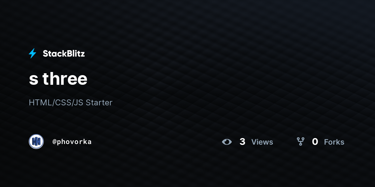 s three - StackBlitz