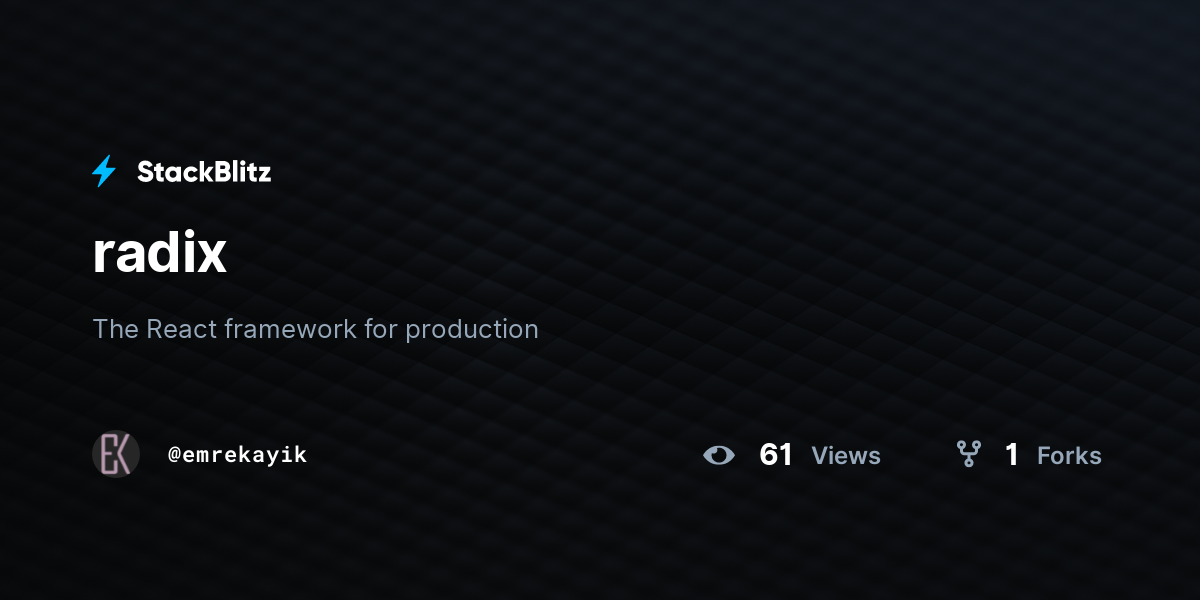 radix - StackBlitz