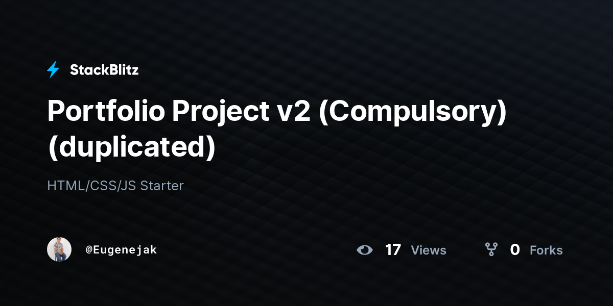 Portfolio Project v2 (Compulsory) (duplicated) - StackBlitz
