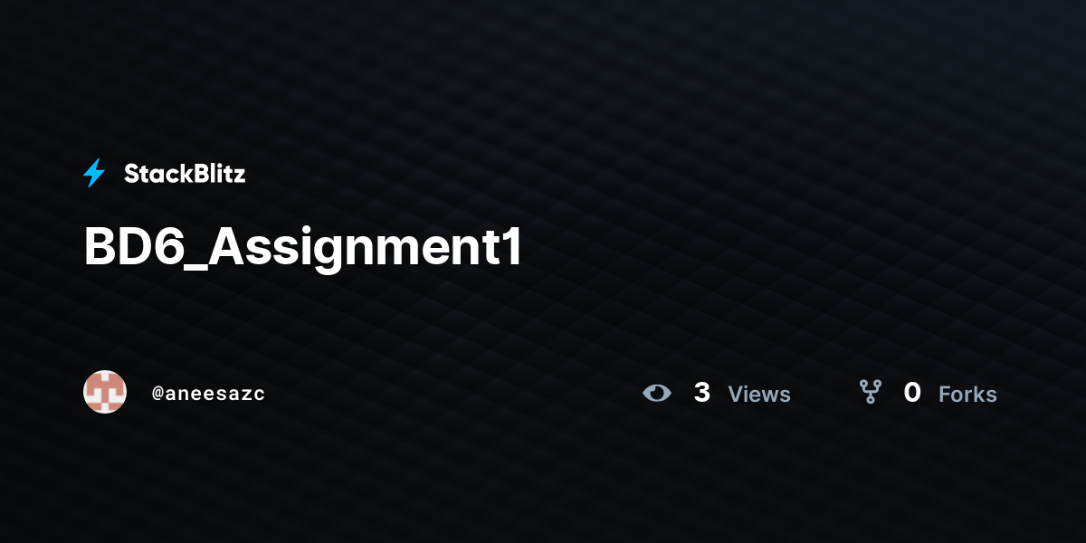 BD6_Assignment1 - StackBlitz