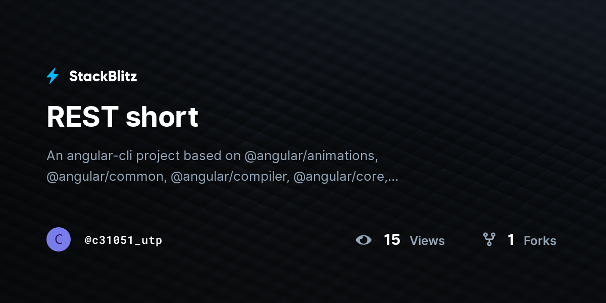 REST short - StackBlitz