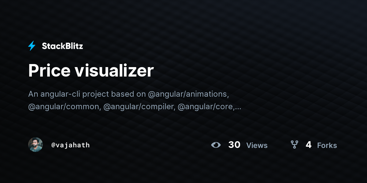 Price visualizer - StackBlitz