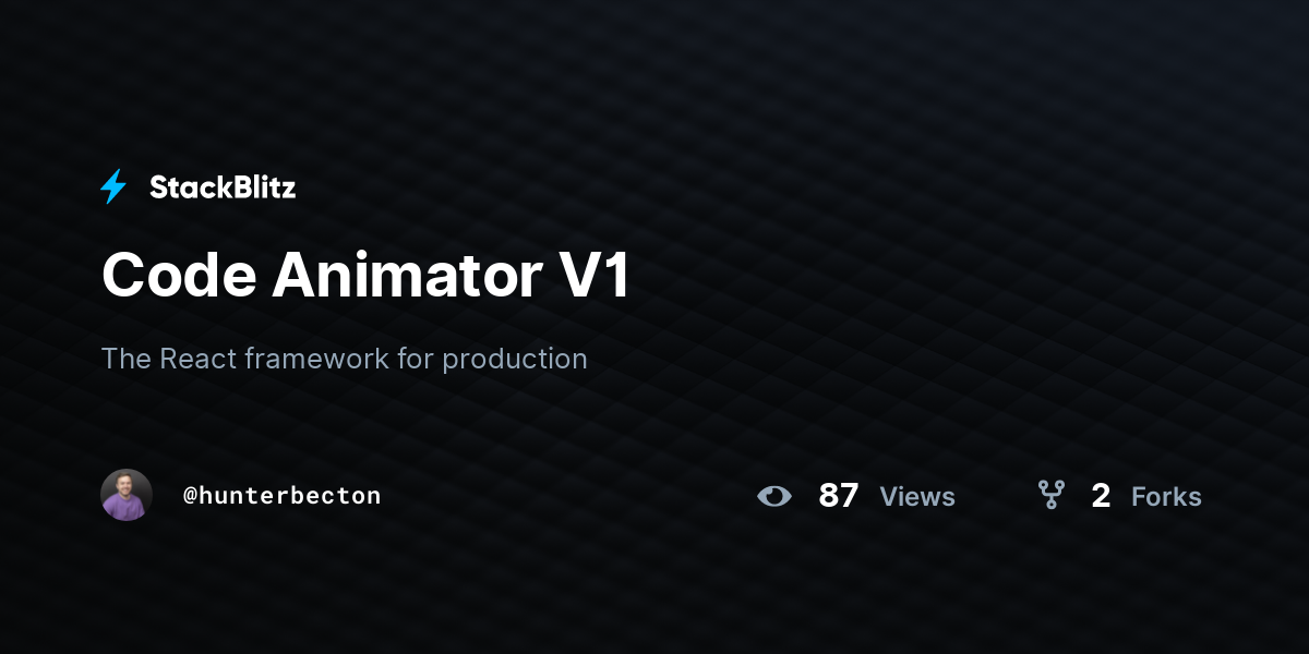 Code Animator V1 - StackBlitz