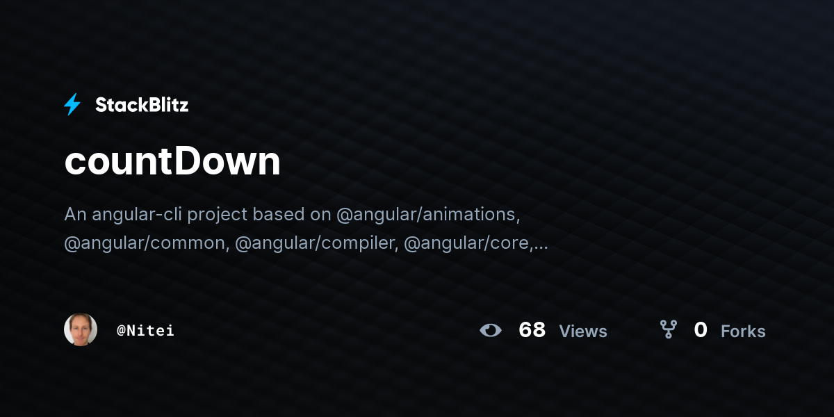 countDown - StackBlitz