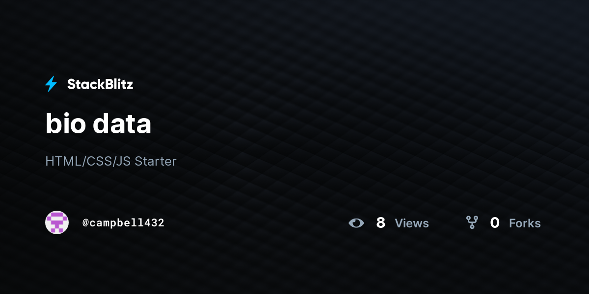 bio data - StackBlitz