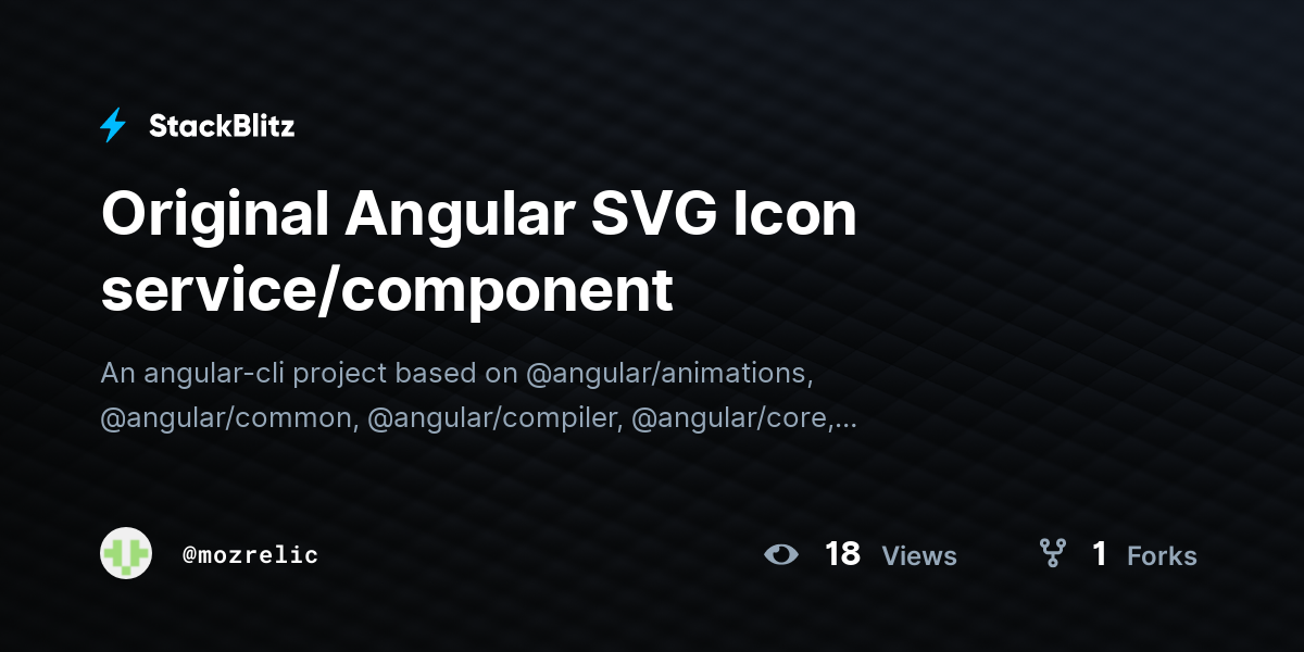 Original Angular SVG Icon service/component - StackBlitz