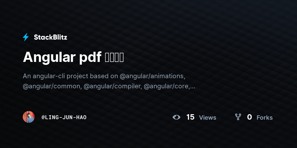Angular pdf 實作方式 - StackBlitz