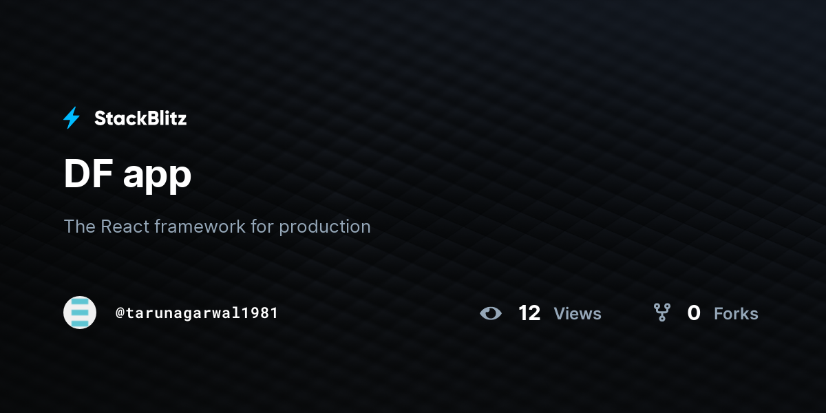 DF app - StackBlitz