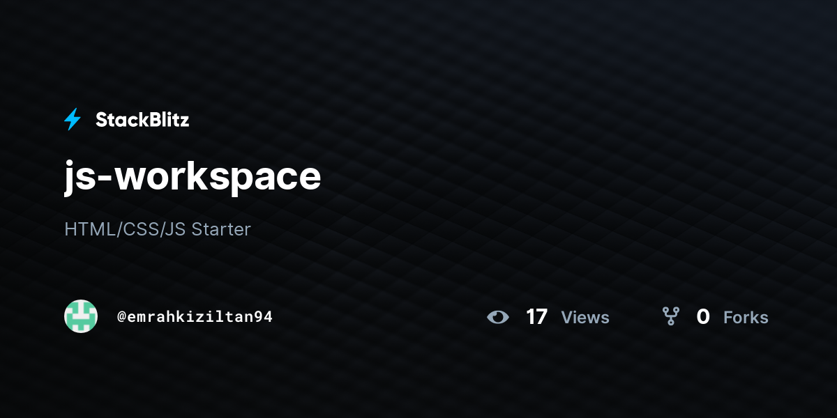 js-workspace - StackBlitz