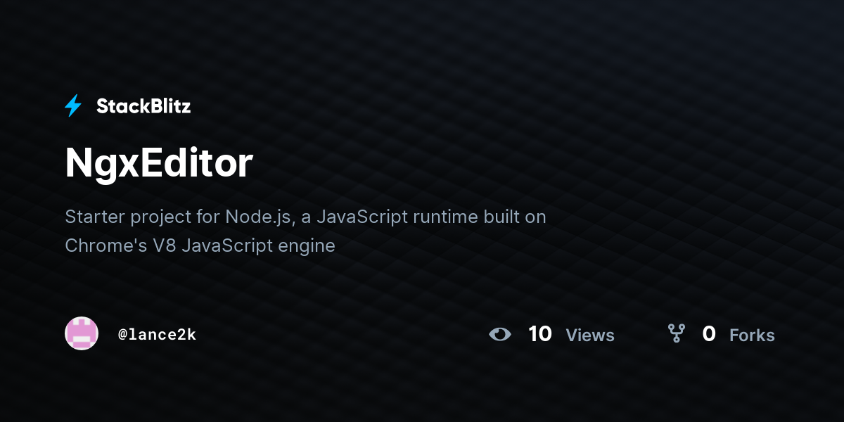 NgxEditor - StackBlitz