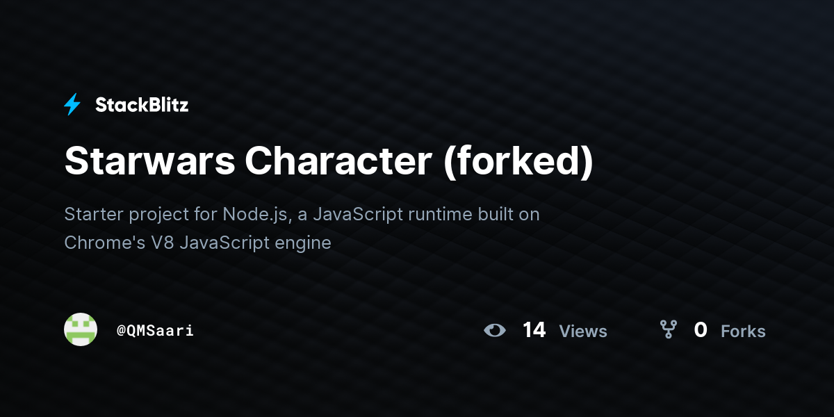 Starwars Character (forked) - StackBlitz