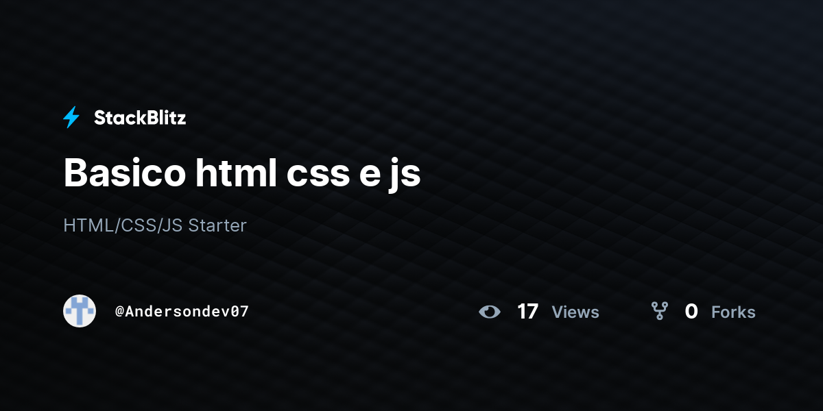 Basico html css e js - StackBlitz